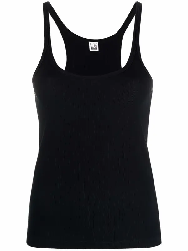 TOTEME Scoop Neck Rib Tank - Black