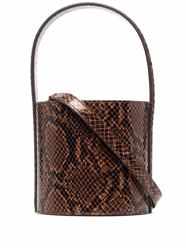 Staud Snake-effect Leather Bucket Bag