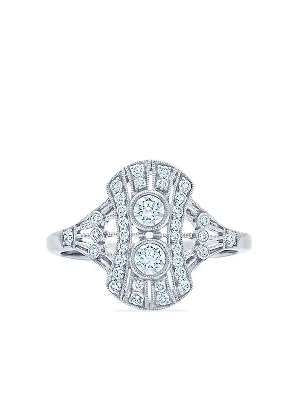 Kwiat 18kt White Gold Diamond Petite Filigree Ring - Silver