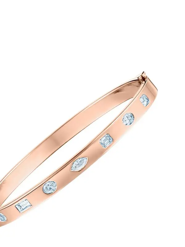 Kwiat 18kt Rose Gold Diamond Bangle - Pink