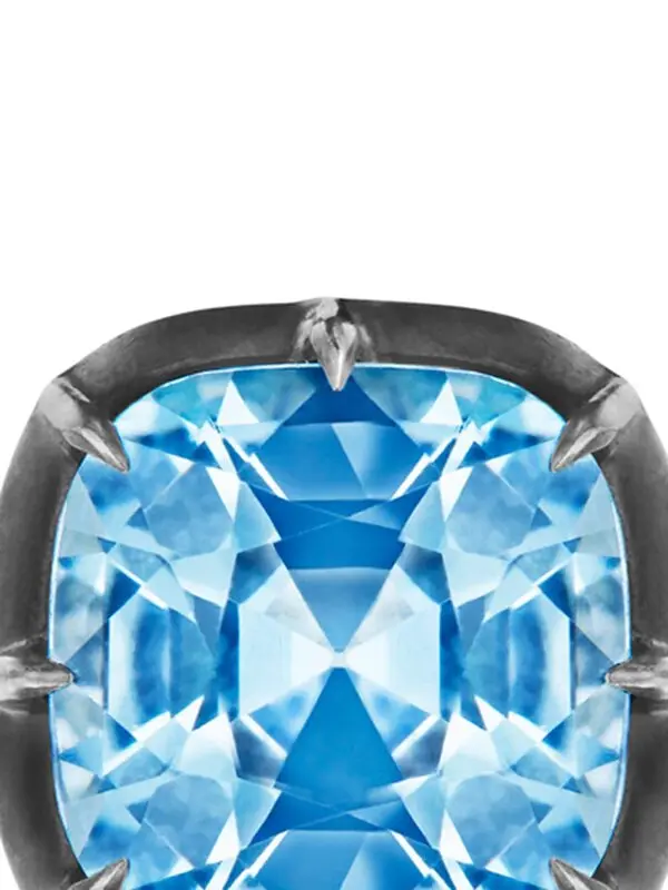 Fred Leighton 18kt Yellow And Silver Blue Topaz Ring
