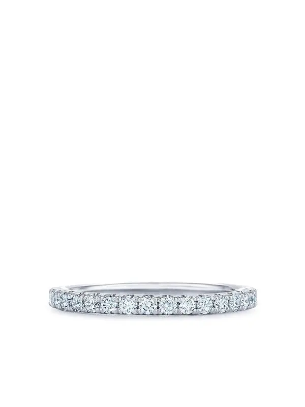 Kwiat 18kt White Gold Diamond Band Ring - Silver