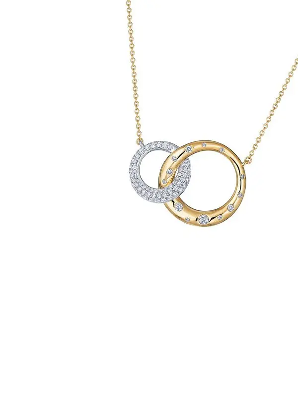 Kwiat 18kt Diamond Cobblestone Interlocking Pendant