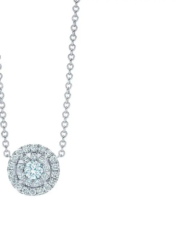 Kwiat 18kt White Gold Diamond Sunburst Pendant - Silver