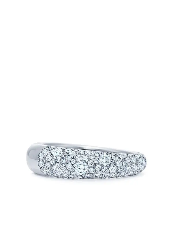 Kwiat 18kt White Gold Diamond Band Ring - Silver