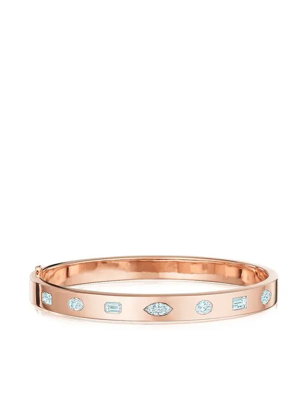 Kwiat 18kt Rose Gold Diamond Bangle - Pink