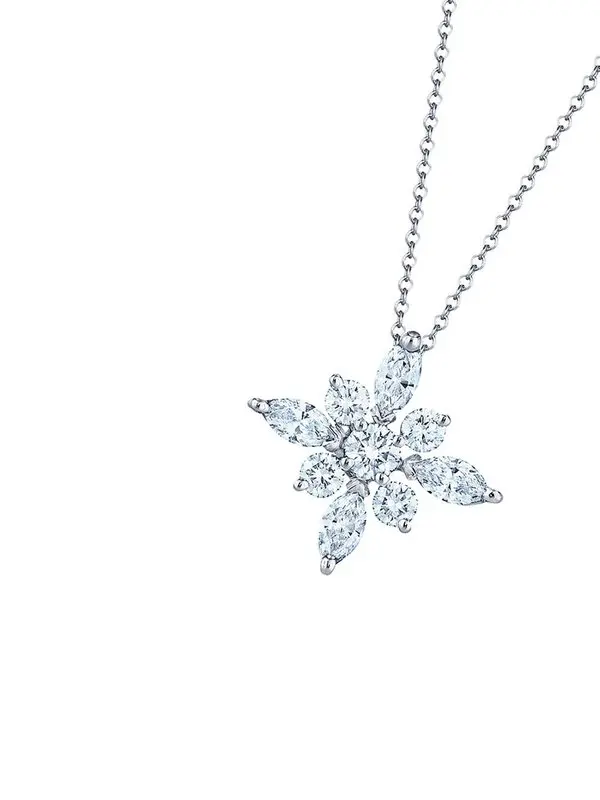 Kwiat Platinum Diamond Star Pendant Necklace