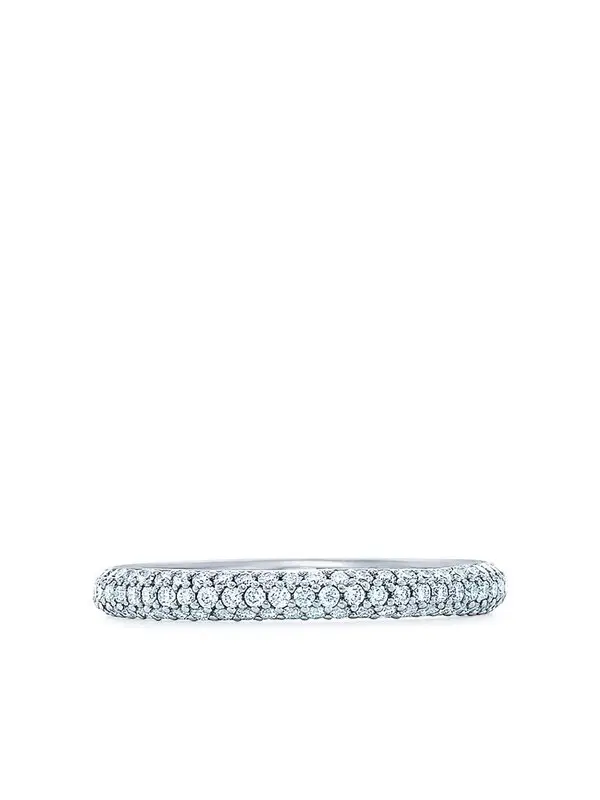 Kwiat 18kt White Gold Moonlight Three-row Diamond Ring - Silver