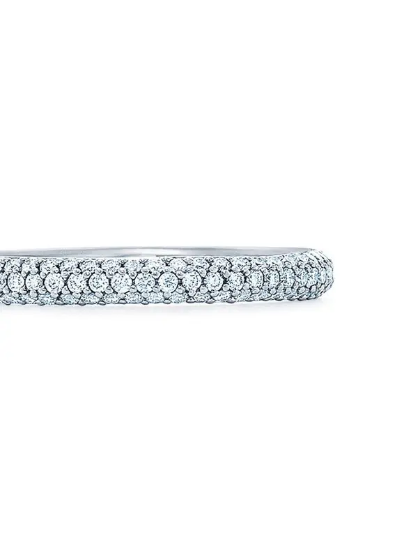 Kwiat 18kt White Gold Moonlight Three-row Diamond Ring - Silver