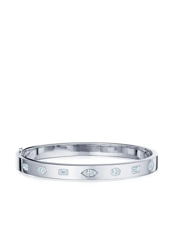 Kwiat 18kt White Gold Diamond Bangle - Silver