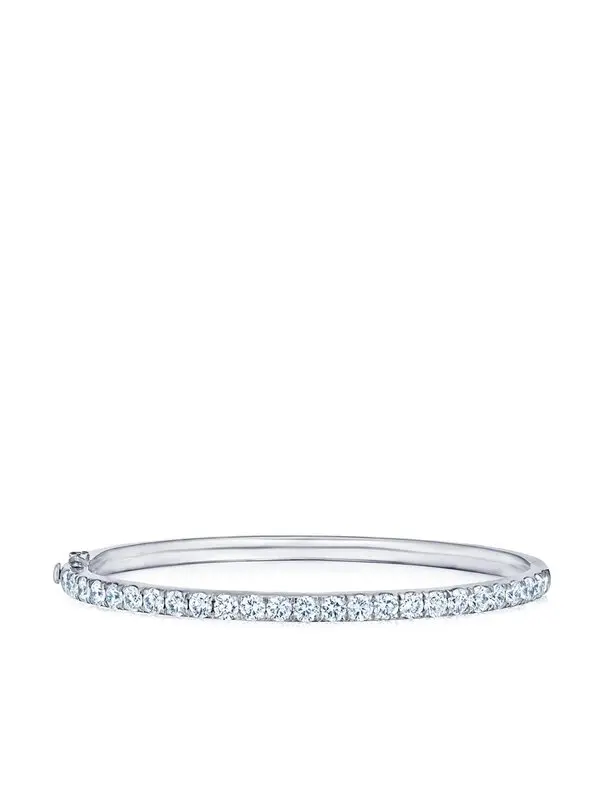 Kwiat 18kt White Gold Diamond Bangle - Silver