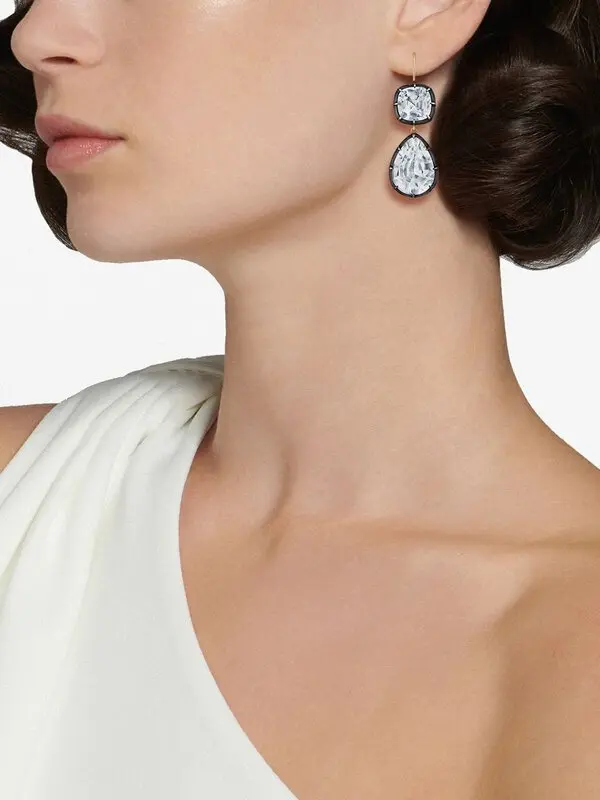 Fred Leighton 18kt Double Topaz Drop Earrings - Gold