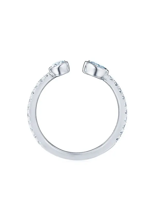 Kwiat 18kt White Gold Eclipse Open Ring With Pear Cut Diamonds