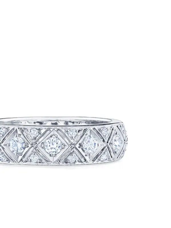Kwiat 18kt White Gold Diamond Band Ring - Silver