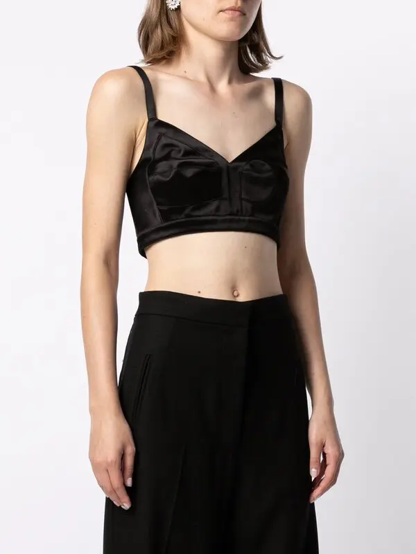Alexander McQueen Spaghetti-strap Crop Top
