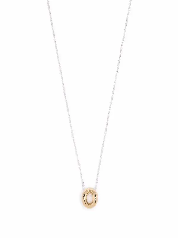 Le Gramme 18kt Yellow Gold And Sterling Entrelacs Pendant Necklace - Silver