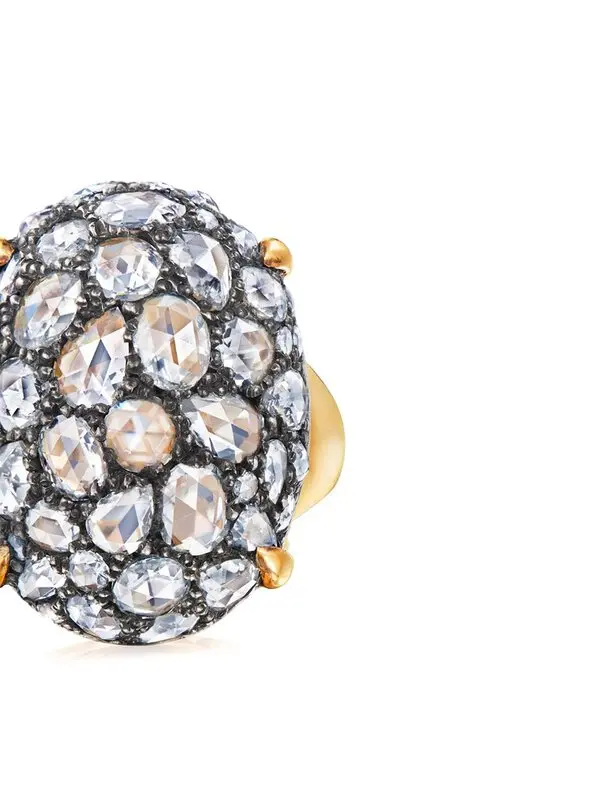 Fred Leighton 18kt Yellow Rose Cut Diamond Ring