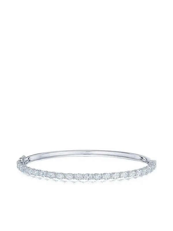 Kwiat 18kt White Gold Diamond Bangle - Silver