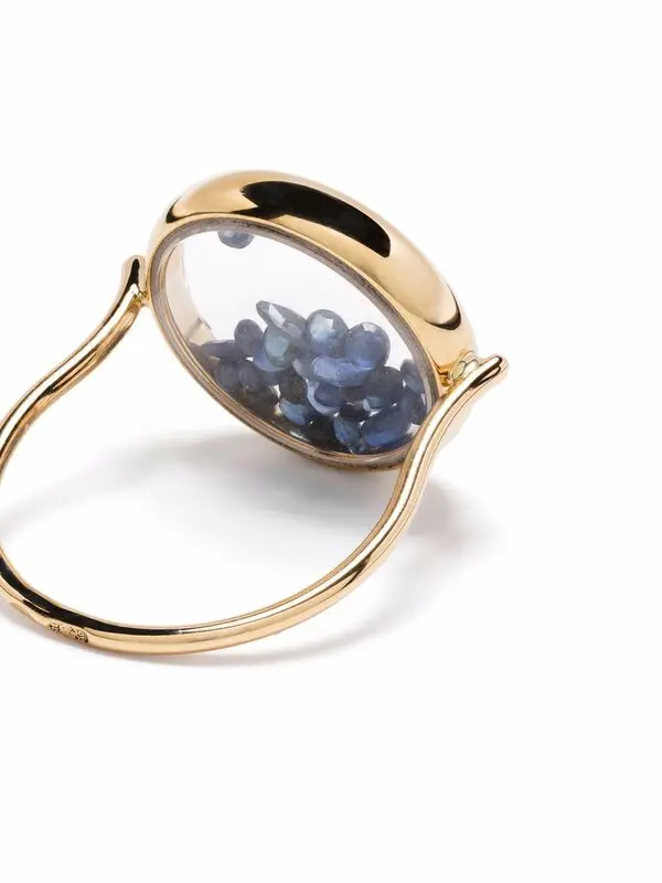 AURÉLIE BIDERMANN 18kt Yellow Chivor Sapphire Ring