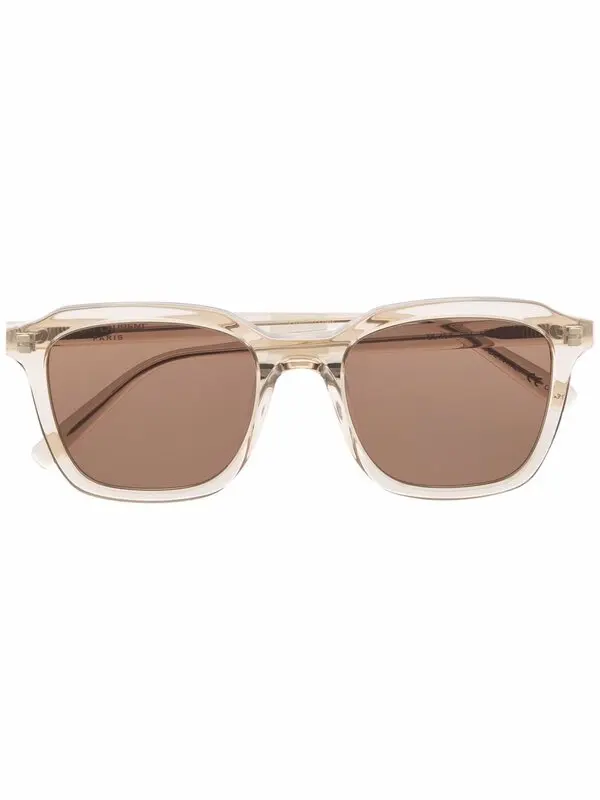 Saint Laurent Sl 457 Square-frame Sunglasses - Neutrals