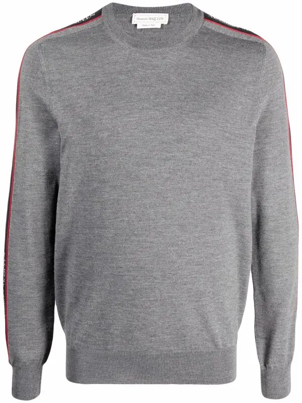 Alexander McQueen Logo-tape Jumper - Grey