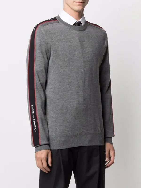 Alexander McQueen Logo-tape Jumper - Grey