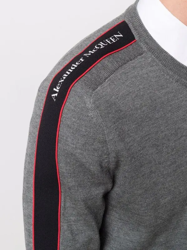 Alexander McQueen Logo-tape Jumper - Grey