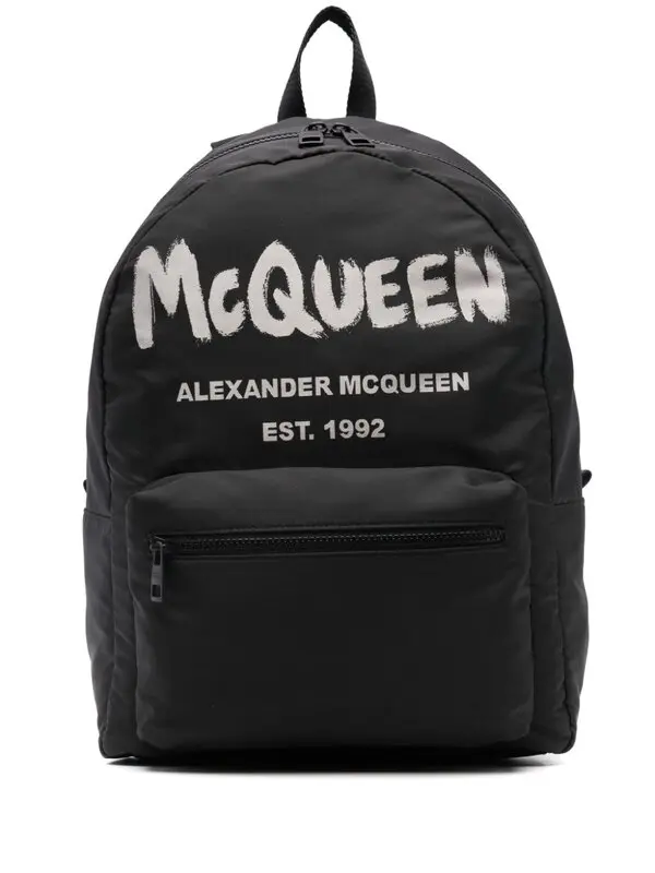 Alexander McQueen Graffiti Printed Metropolitan Backpack