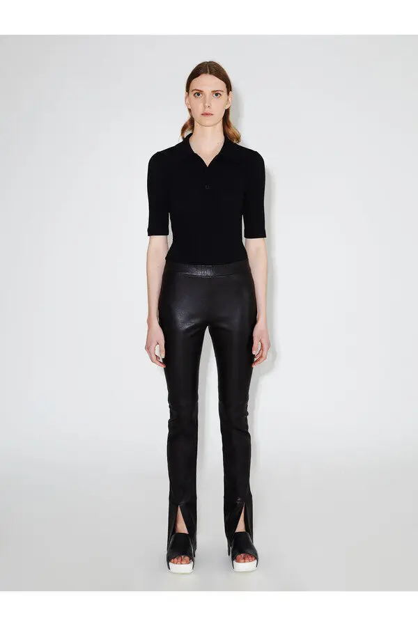 Rosetta Getty Skinny Split Cuff Pant - Black