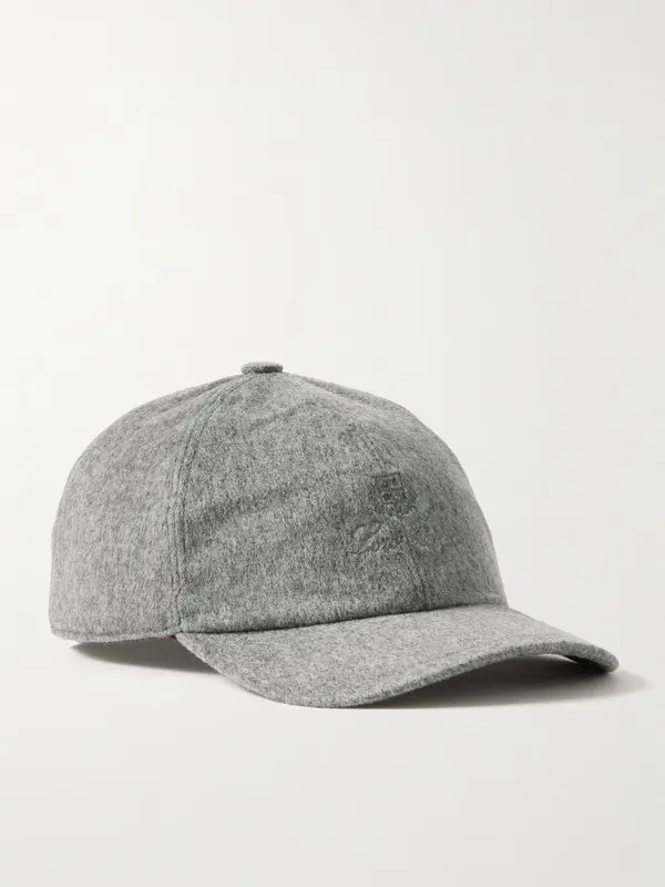 Loro Piana Storm System Baby Cashmere Baseball Cap - Gray