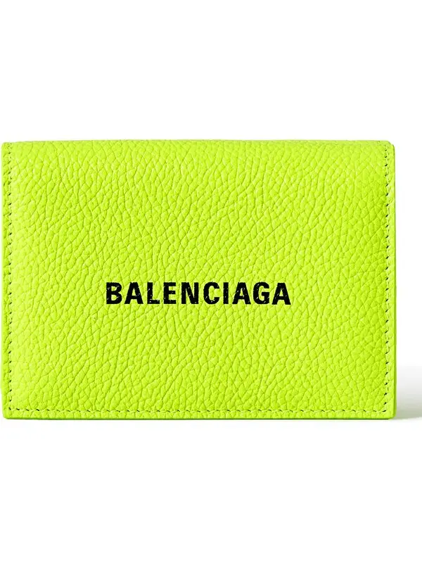Balenciaga Logo-print Leather Trifold Wallet