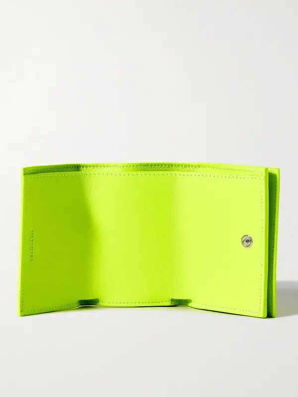 Balenciaga Logo-print Leather Trifold Wallet