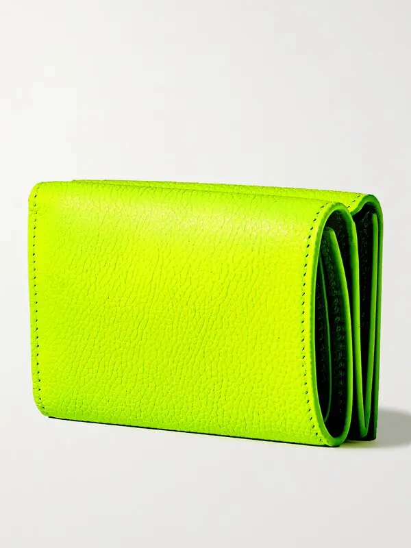 Balenciaga Logo-print Leather Trifold Wallet