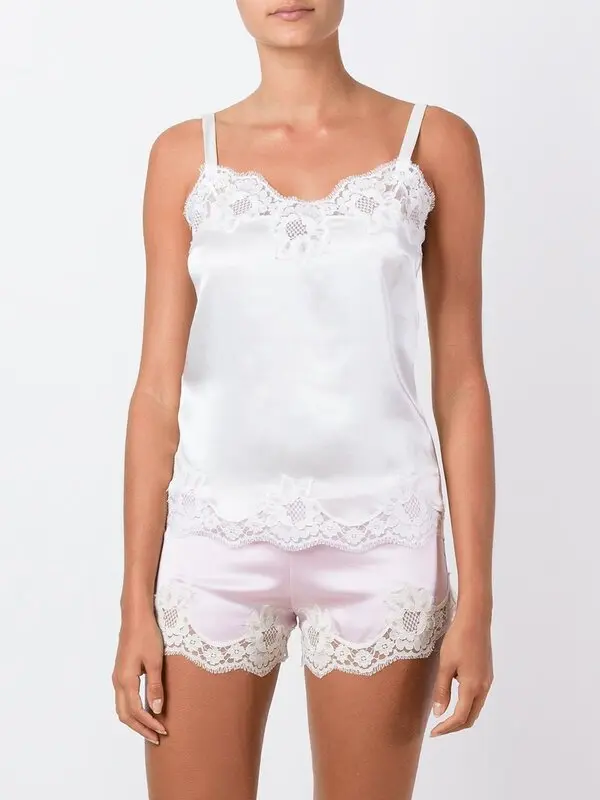 Dolce & Gabbana Lace Trim Camisole - White