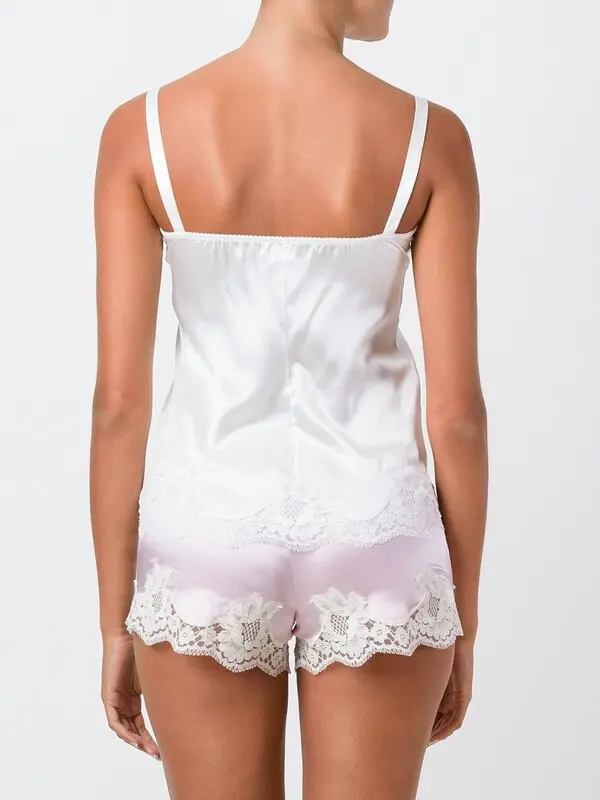Dolce & Gabbana Lace Trim Camisole - White