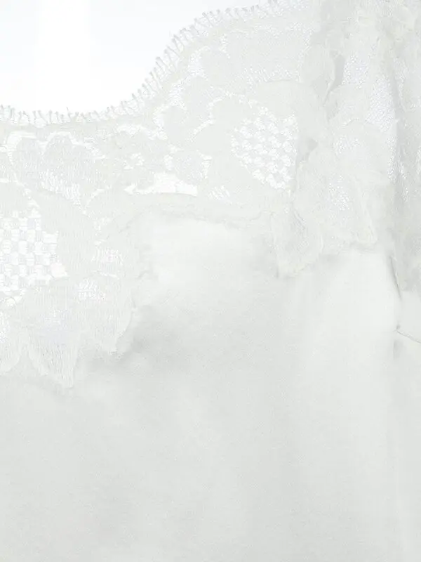 Dolce & Gabbana Lace Trim Camisole - White