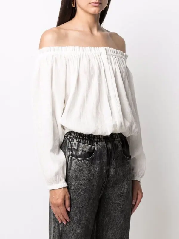 Rag & Bone Cold-shoulder Gathered Blouse