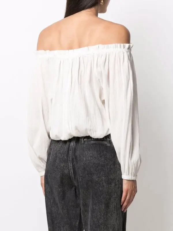 Rag & Bone Cold-shoulder Gathered Blouse