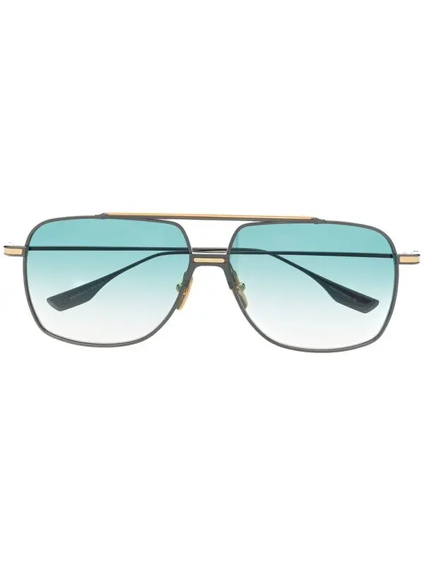 Dita Alkamx Pilot-frame Sunglasses - Black