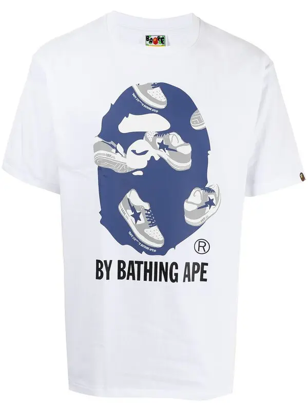Farfetch Bape Shirts For Sale Bape Hand Draw Pattern Side Big Ape