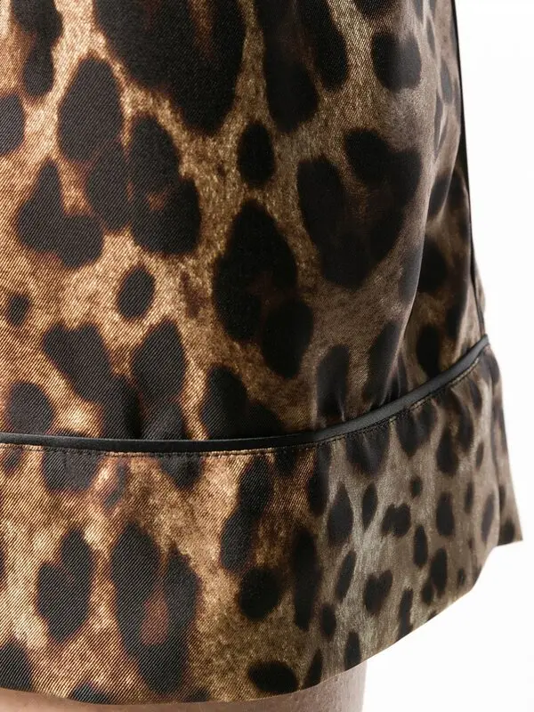 Dolce & Gabbana Leopard-print Silk Shorts