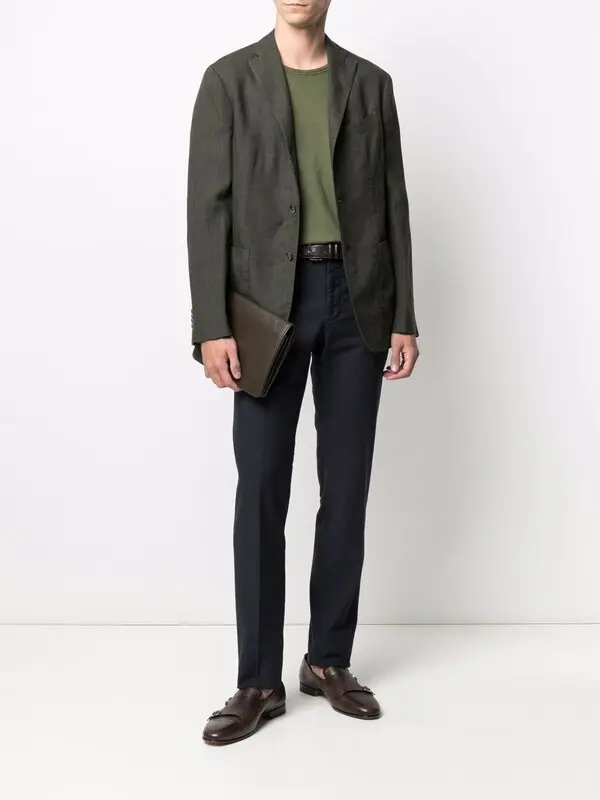 Incotex Straight-leg Cotton Trousers - Blue