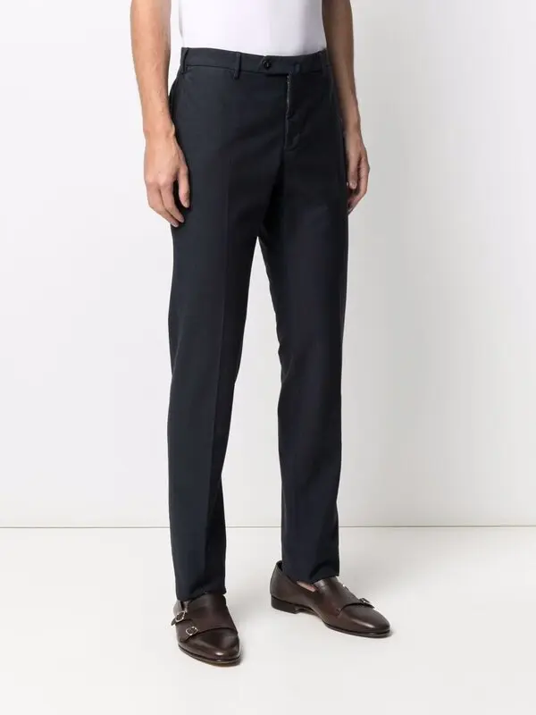Incotex Straight-leg Cotton Trousers - Blue