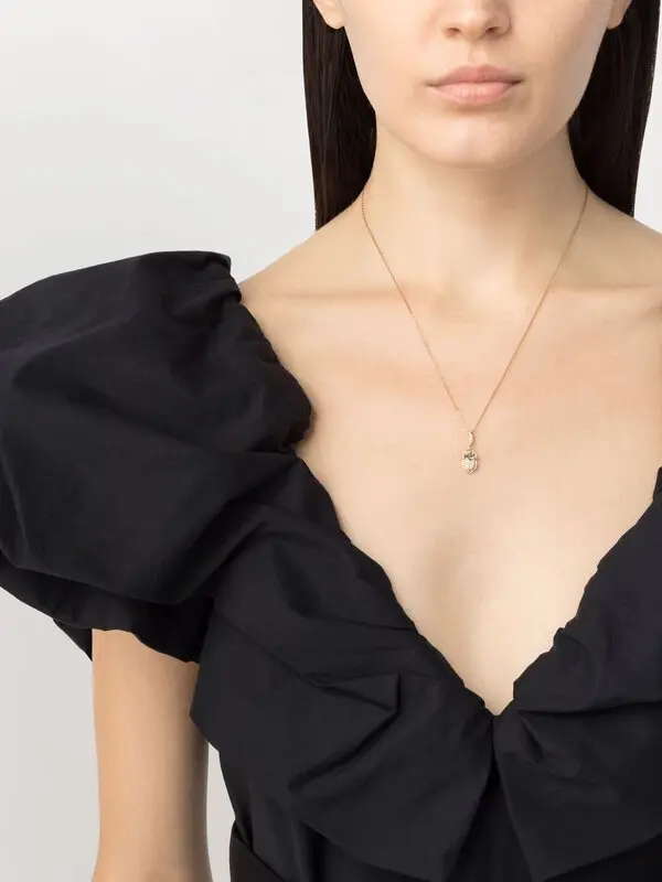AURÉLIE BIDERMANN 18kt Yellow Beetle Diamond Necklace