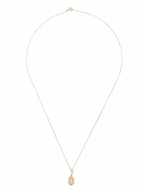 AURÉLIE BIDERMANN 18kt Yellow Beetle Diamond Necklace