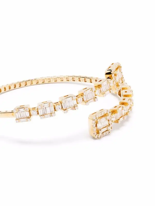 MONAN Name 18kt Yellow Diamond Cuff Bracelet