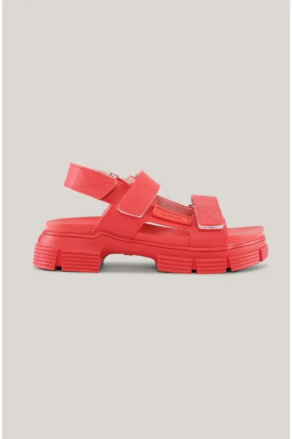 GANNI Recycled Rubber Velcro Sandal
