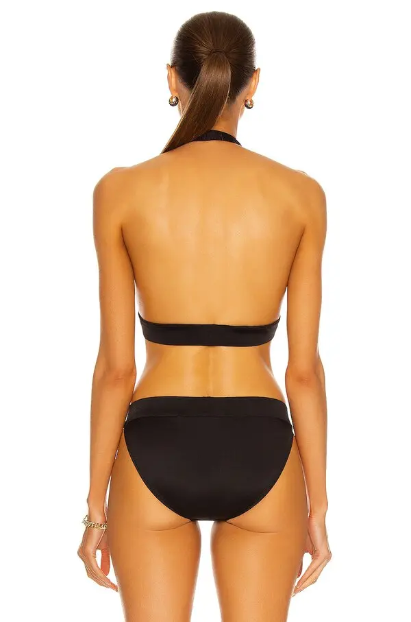 Norma Kamali Cross Halter Bikini Top