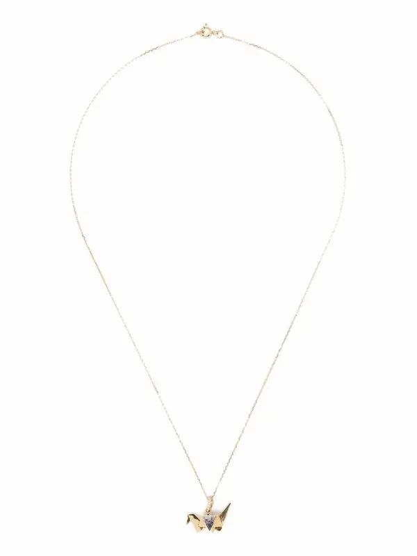 AURÉLIE BIDERMANN 18kt Yellow Origami Sapphire And Diamond Necklace