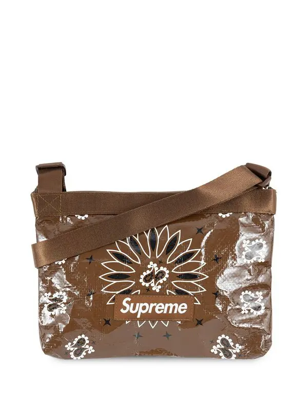 Supreme Bandana Tarp Side Bag Ss 21 - Brown | Editorialist